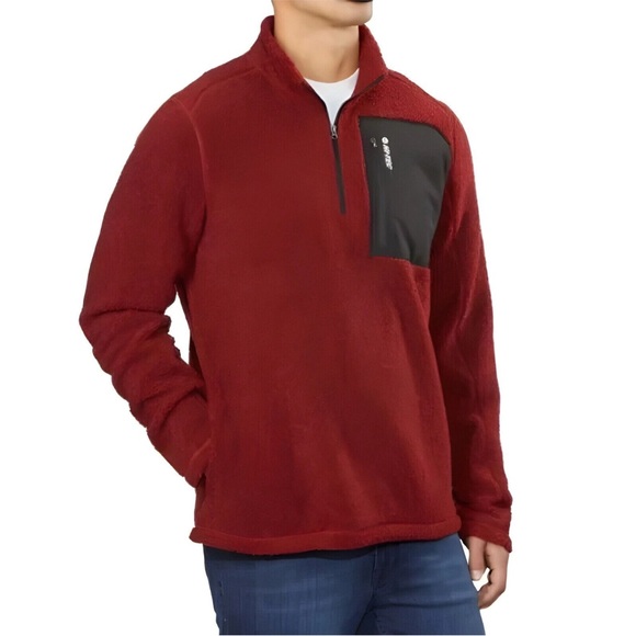 Hi-Tec | Jackets & Coats | Hitec Burnt Orange Fleece Pullover With ...